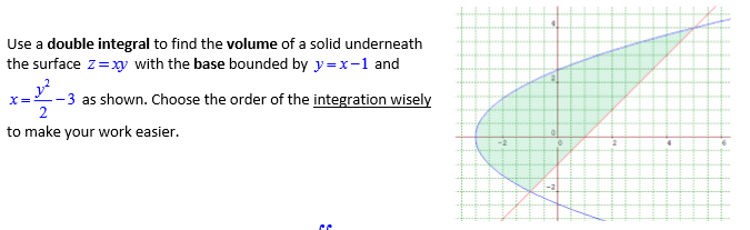 Solved Use a double integral to find the volume of a solid | Chegg.com