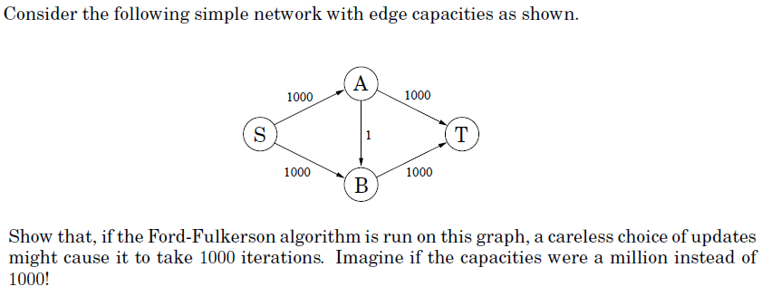 Solved Consider the following simple network with edge | Chegg.com