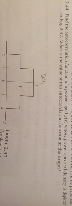 Solved Find the autocorrelation function of a power signal | Chegg.com