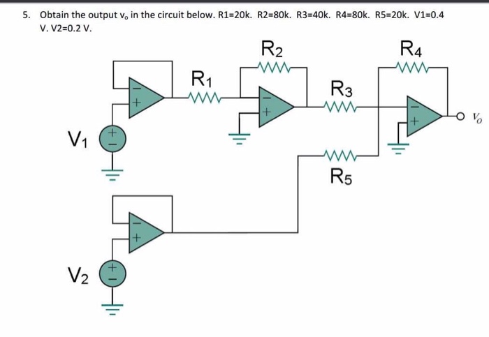 Solved Obtain the output v_o in the circuit below. R1=20k. | Chegg.com