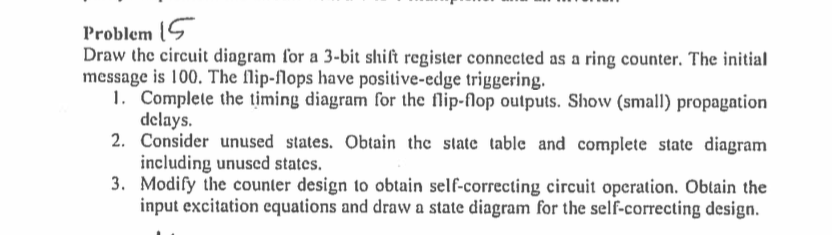 Solved Draw the circuit diagram for a 3-bit shift register | Chegg.com