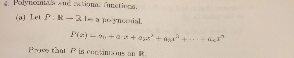 Solved Polynomials and rational functions. (a) Let P: R | Chegg.com