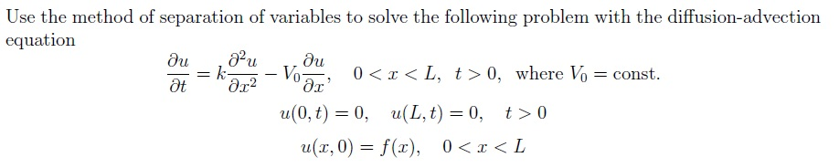 Solved Use the method of separation of variables to solve | Chegg.com