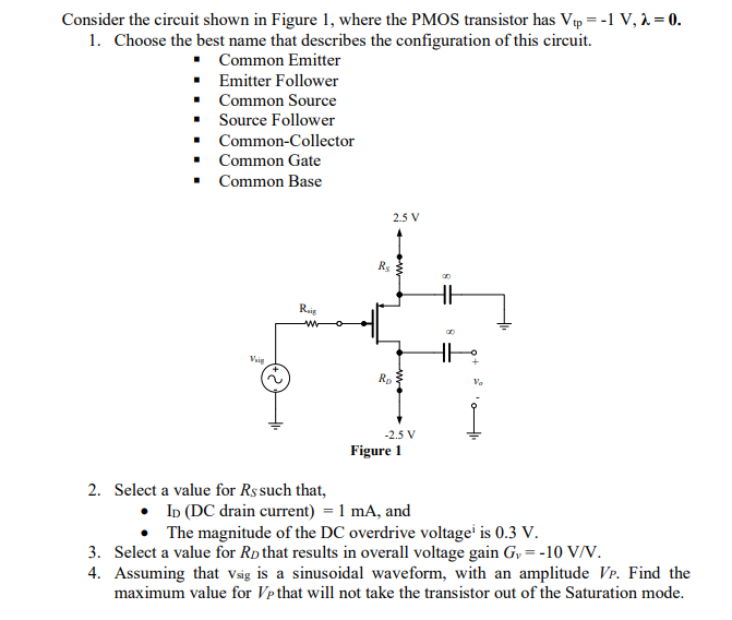 Solved Consider the circuit shown in Figure 1, where the | Chegg.com