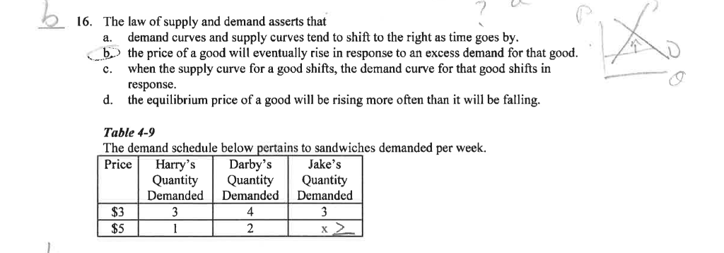 Solved The law of supply and demand asserts that a. 16. | Chegg.com