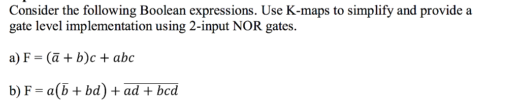 Solved Consider the following Boolean expressions. Use | Chegg.com