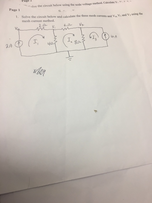 Solved Solve the circuit below using the node voltage | Chegg.com