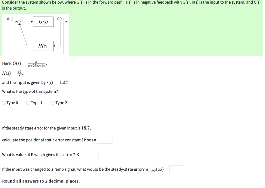Solved Consider the system shown below, where G(s) is in the | Chegg.com