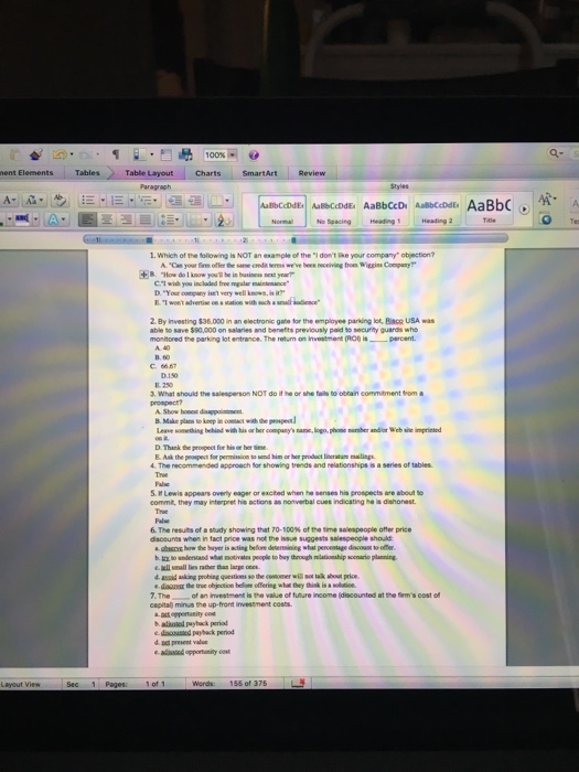 Solved ment Elements Tables Table Layout charts smartArt | Chegg.com