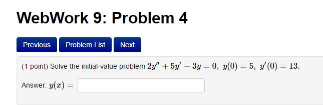 Solved Solve The Initial Value Problem 2y 5y 3y 0