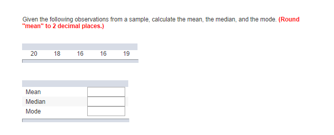 Solved Given the following observations from a sample, | Chegg.com