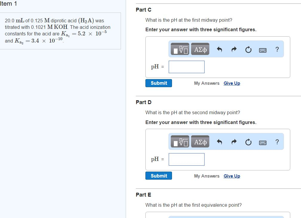 Solved The first equivalence point occurs at 24.5ml of KOH | Chegg.com