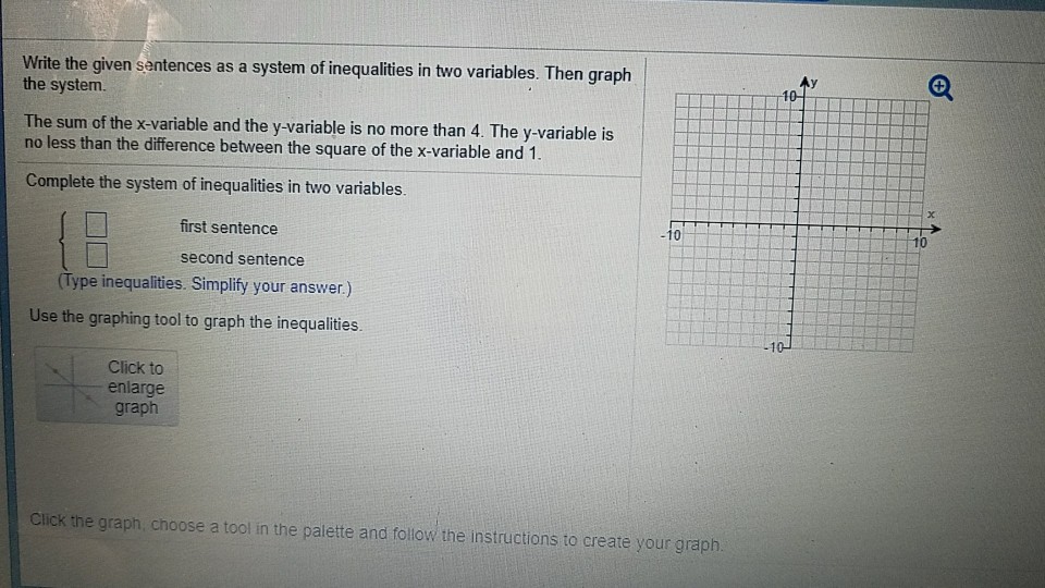Solved Write the given sentences as a system of inequalities | Chegg.com