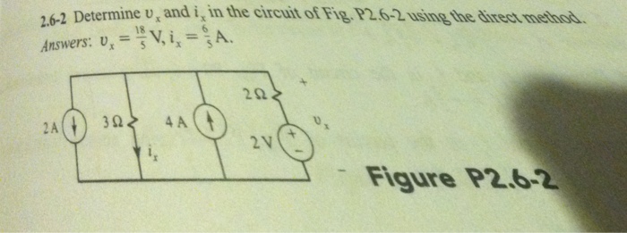 Solved Determine vx and ix in the circuits using the direct | Chegg.com