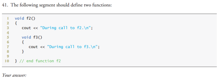 Solved The following segment should define two functions: | Chegg.com