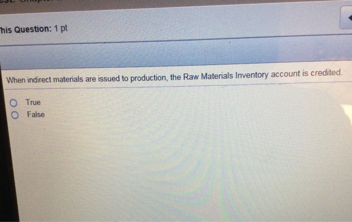 Solved When indirect materials are issued to production, the | Chegg.com