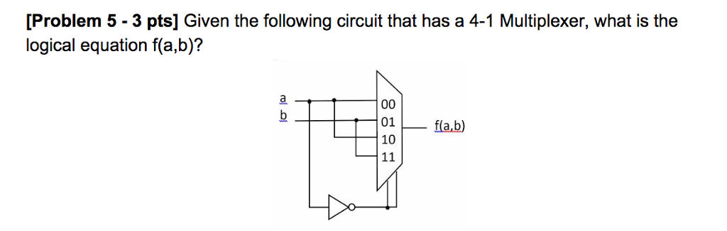 Solved Given the following circuit that has a 4-1 | Chegg.com