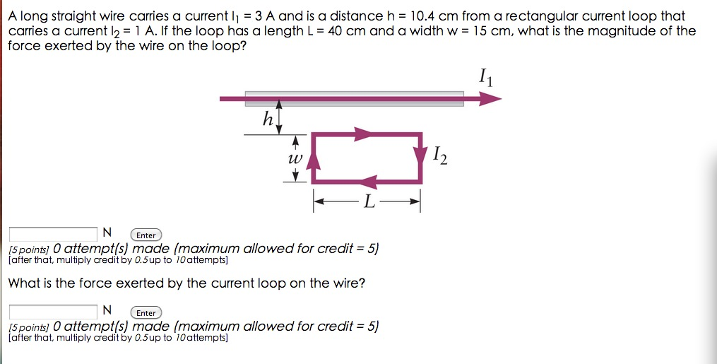 Solved A long straight wire carries a current I1 = 3 A and | Chegg.com