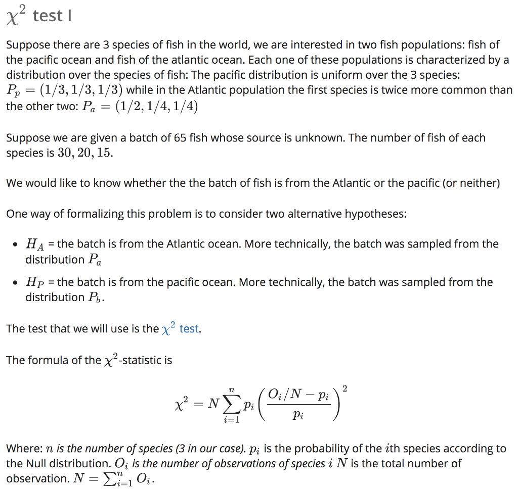 Solved Suppose there are 3 species of fish in the world, we | Chegg.com