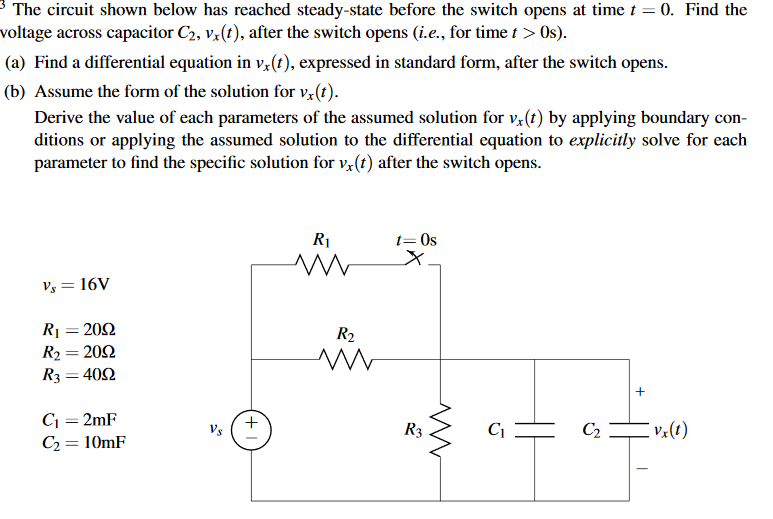 Solved The circuit shown below has reached steady-state | Chegg.com