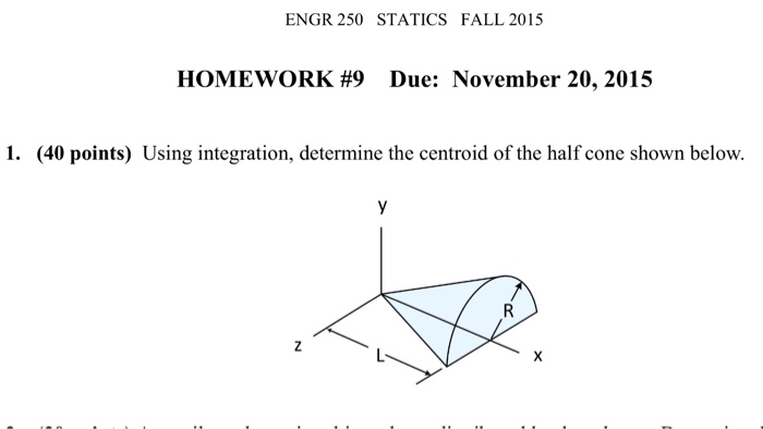 Solved Using integration, determine the centroid of the half | Chegg.com