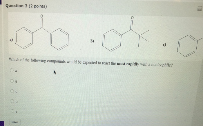 Solved Question 1 (2 points) 0 a) benzophenone b) | Chegg.com