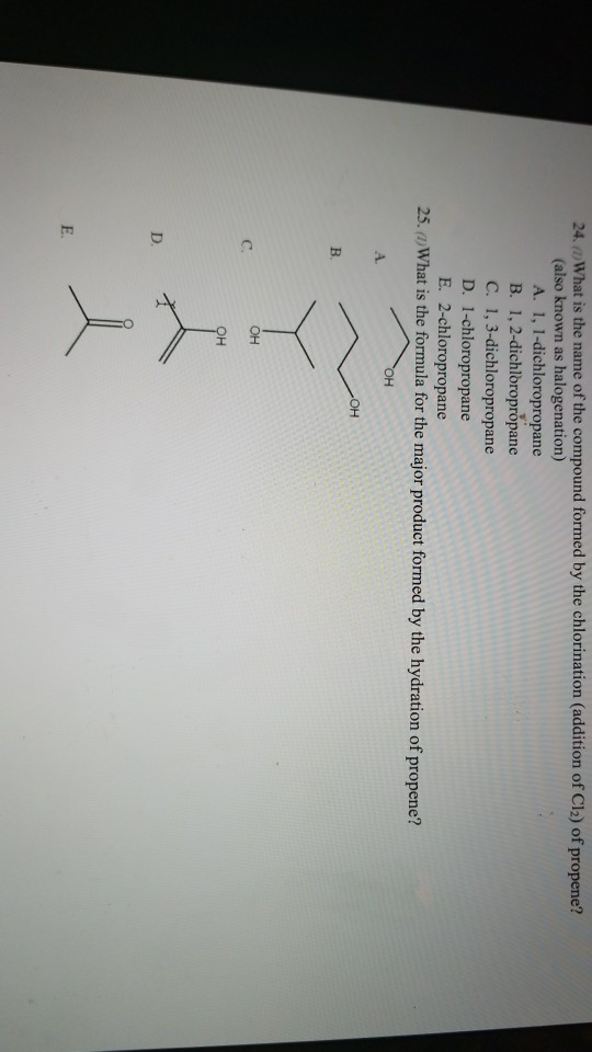 Solved 24. aWhat is the name of the compound formed by the | Chegg.com