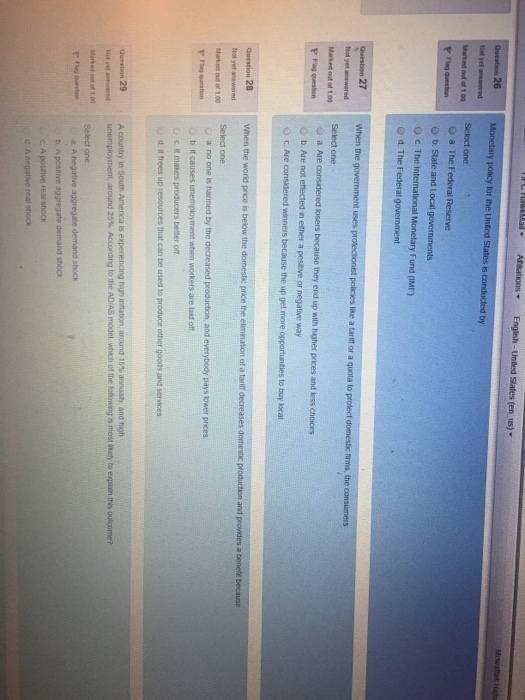 Monetary policy for the united states is conducted | Chegg.com