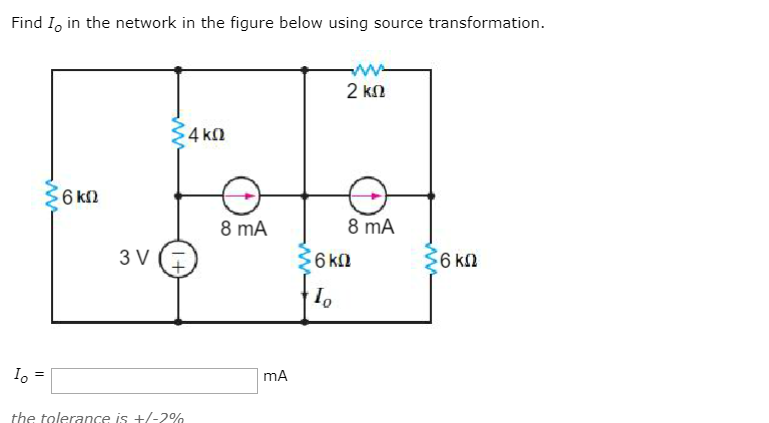 Solved Find Io in the network in the figure below using | Chegg.com