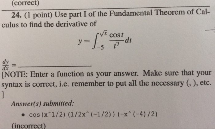 Solved Use part I of the Fundamental Theorem of Calculus to | Chegg.com