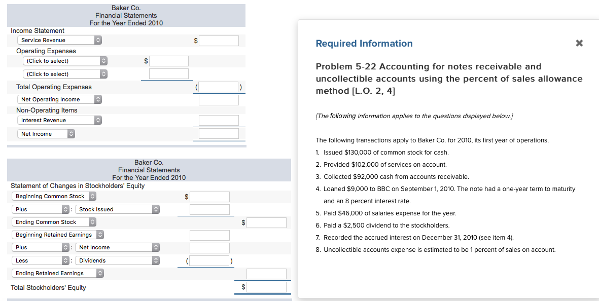 Solved Problem 5-22 Accounting for notes receivable and | Chegg.com