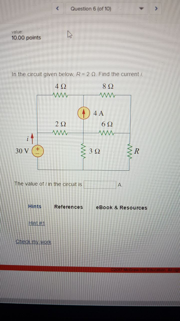Solved In the circuit given below, R = 2 ohm. Find the | Chegg.com