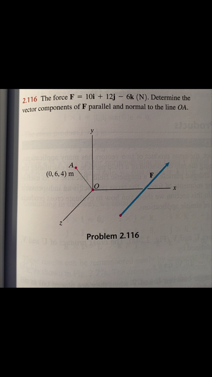 Solved The force F = 10i + 12j - 6k (N). Determine the | Chegg.com