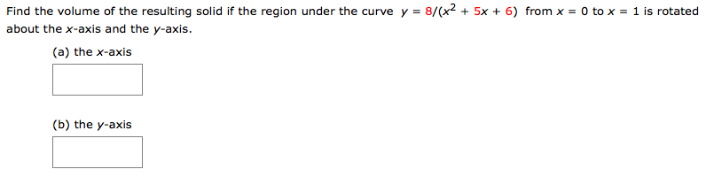Solved Find the volume of the resulting solid if the region | Chegg.com