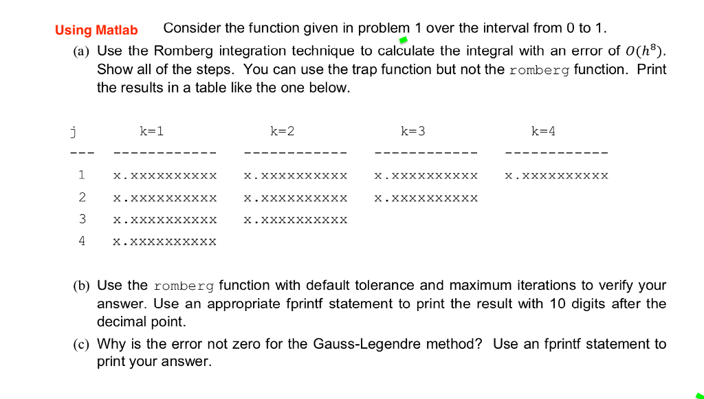 oConsider the function given in problem 1 over the | Chegg.com