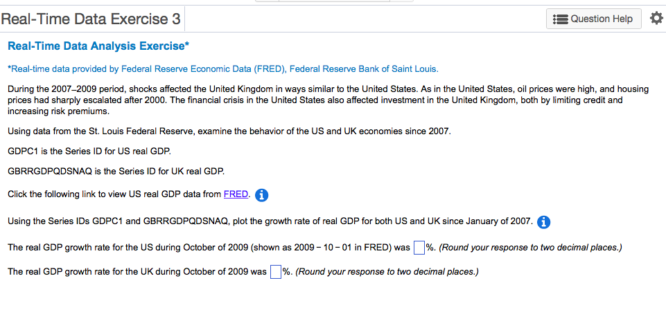 Real-Time Data Exercise 3 Question Help Real-Time | Chegg.com