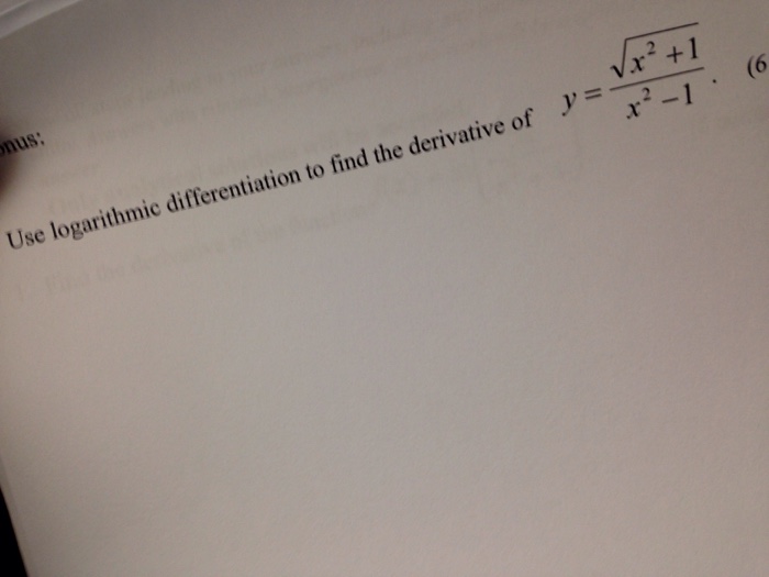 Solved Use logarithmic differentiation to find the | Chegg.com