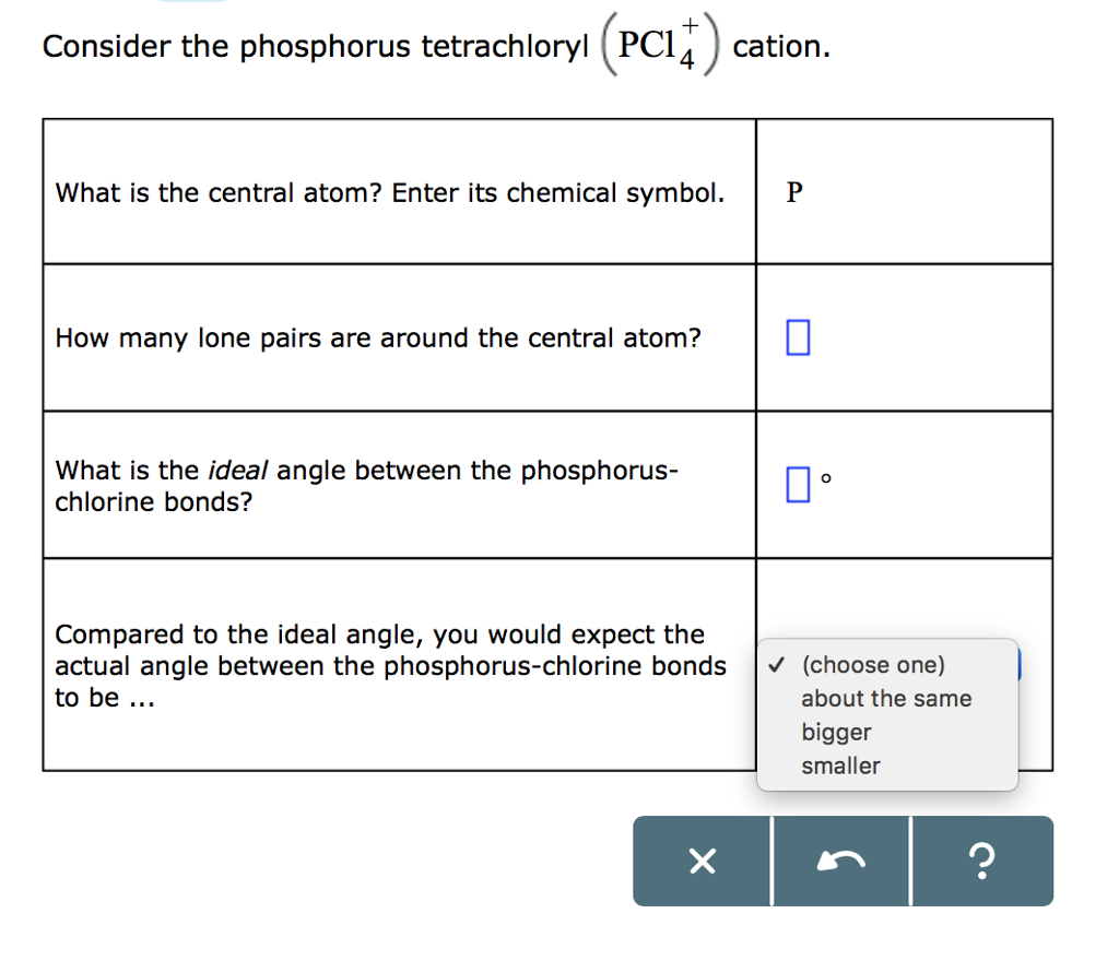 Solved Consider the phosphorus tetrachloryl PCIcation. What | Chegg.com