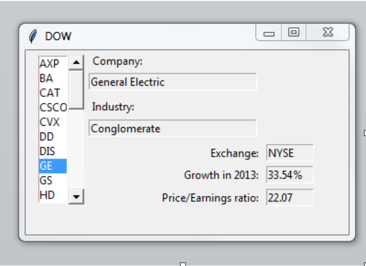 Solved Write a Python program that reads stock information | Chegg.com