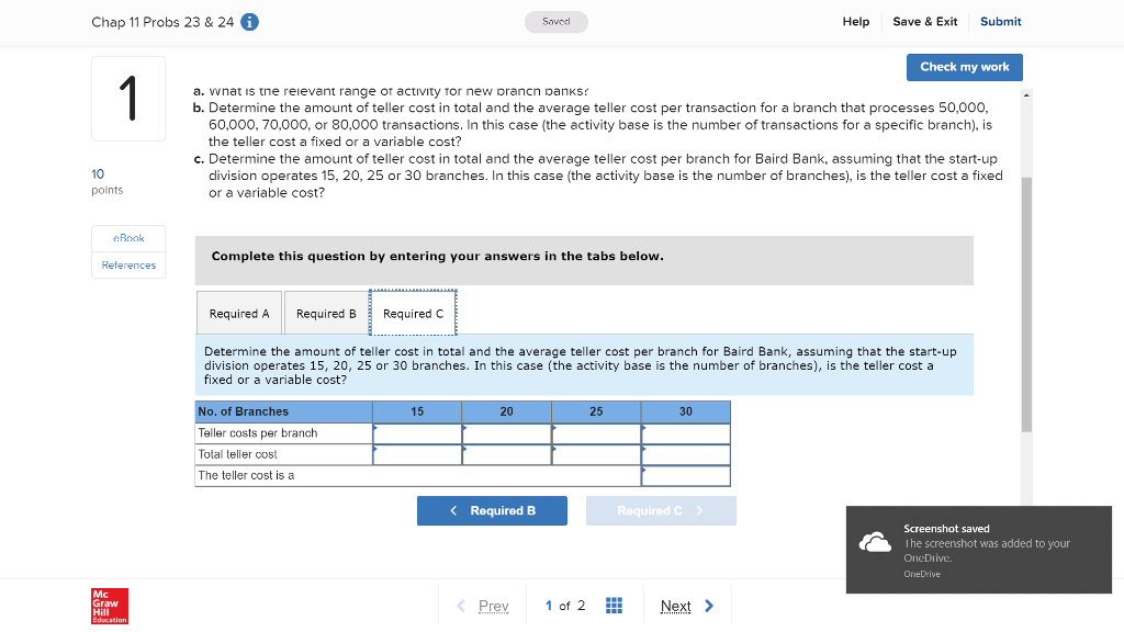 Solved Chap 11 Probs 23 & 24 Saved Help Save & Exit Submit | Chegg.com