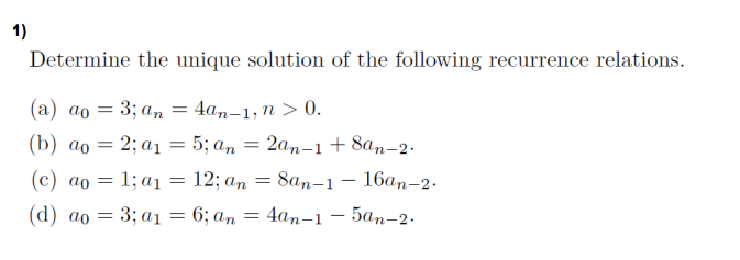 Solved Determine the unique solution of the following | Chegg.com