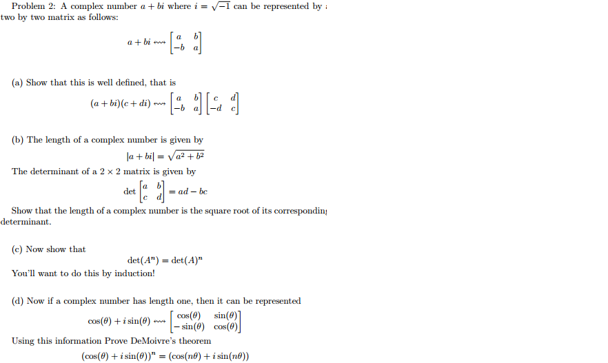 Solved A complex number a + bi where i = -1 can be | Chegg.com
