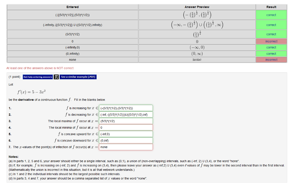 Solved Entered Answer Preview Result correct | Chegg.com