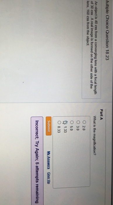 Solved An object is 40 cm from a converging lense with a | Chegg.com
