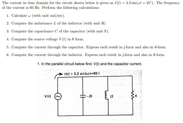 Solved The current in time domain for the circuit shown | Chegg.com