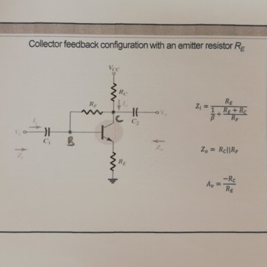 Solved Collector feedback configuration with an emitter | Chegg.com
