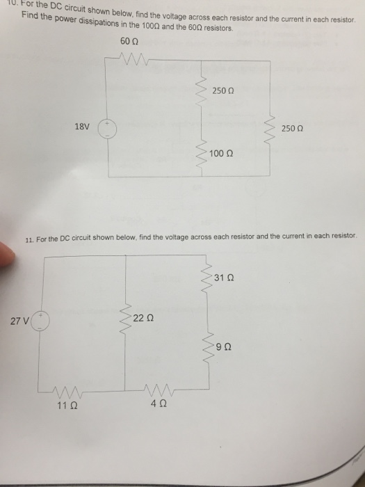 Solved For the DC circuit shown below, find the voltage | Chegg.com