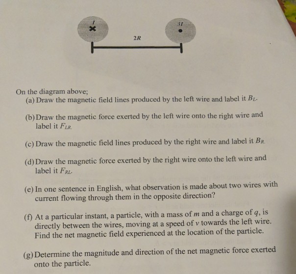 Solved below is a diagram of the cross section of two wires. | Chegg.com
