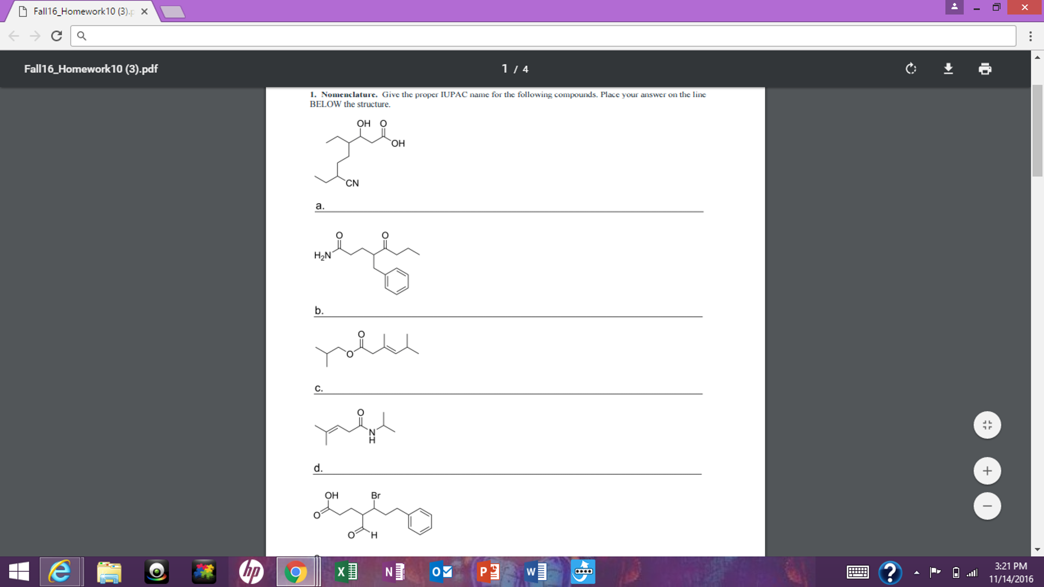 Solved Give the proper IUPAC name for the following | Chegg.com