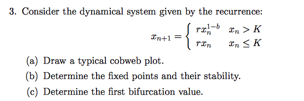 Consider the dynamical system given by the | Chegg.com
